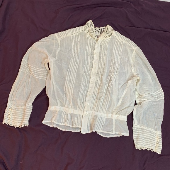 Tops | Vintageantique Victorian Style Button Down Blouse S See Photos ...